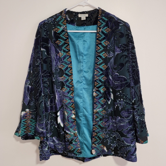 sundance boutique | Jackets & Coats | Sundance Velvet Applique Open ...